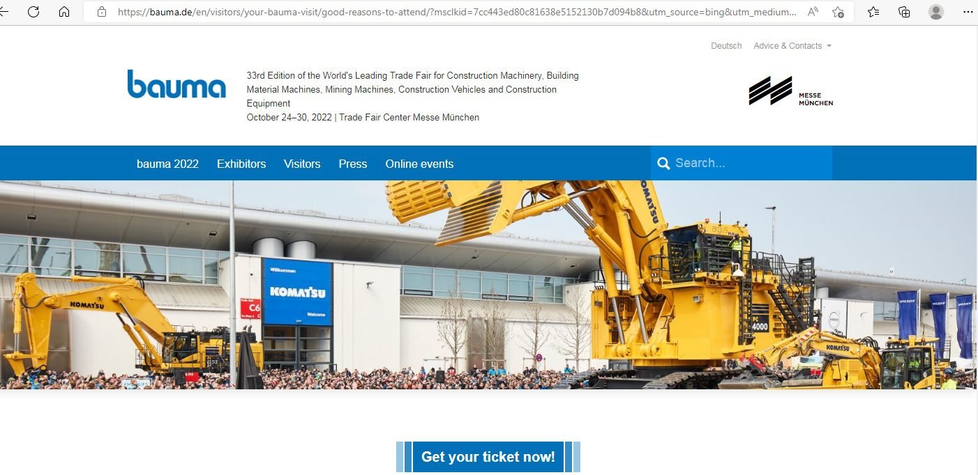 bauma - 33rd Edition of the World's Leading Trade Fair